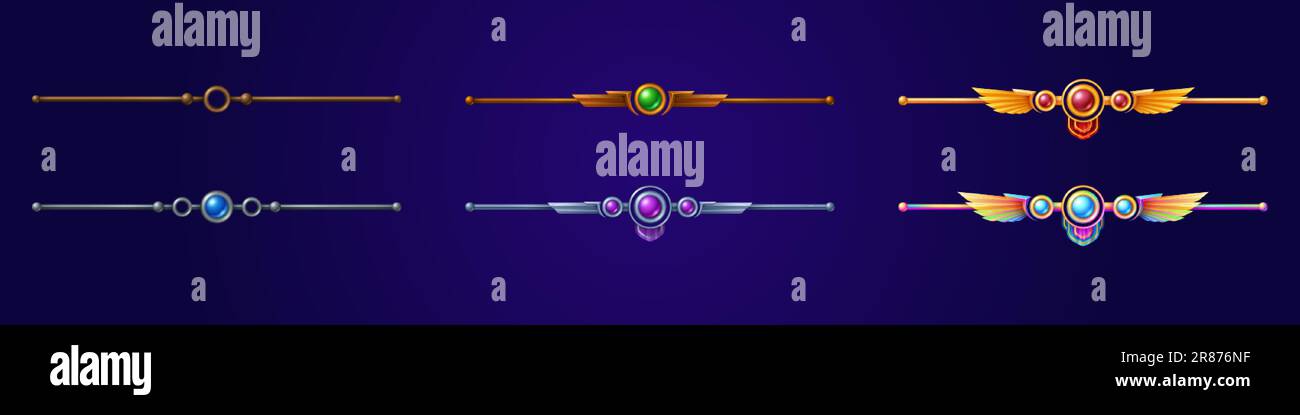 Fantasy game rank ui border badge icon for avatar vector design ...