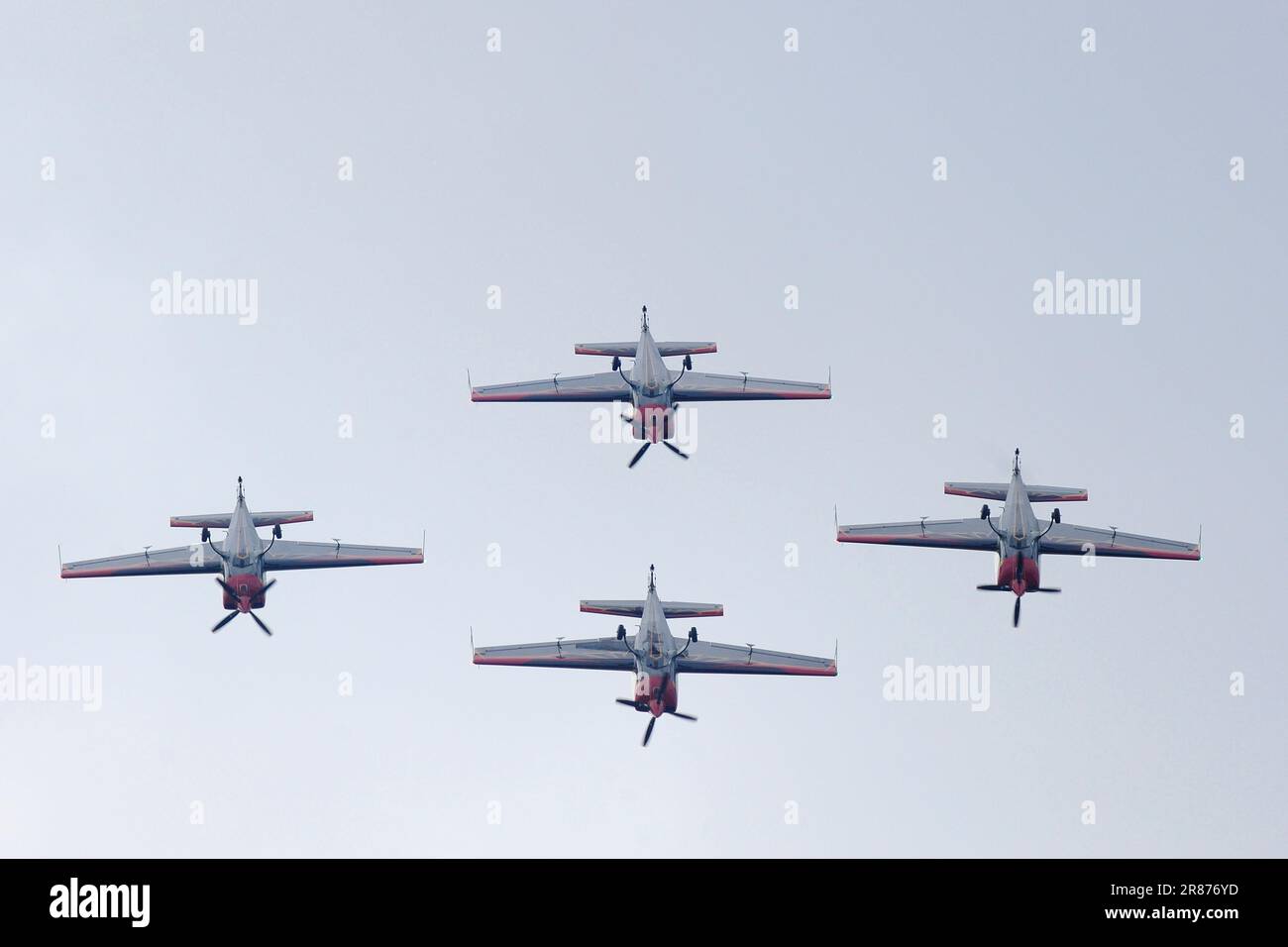 Royal Jordanian Falcons, air show,Photo Kazimierz Jurewicz Stock Photo ...