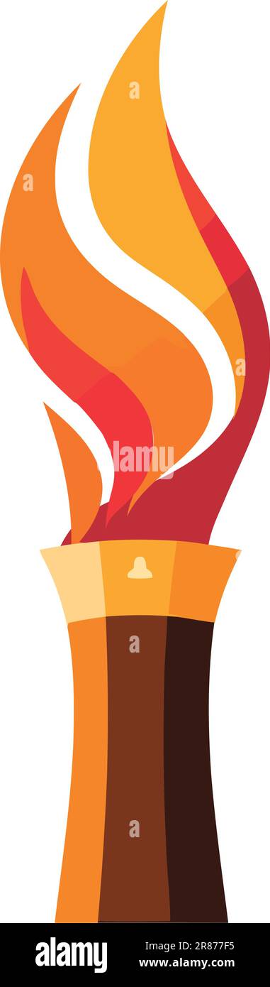 Glowing flame symbol igniting inferno of success Stock Vector Image ...