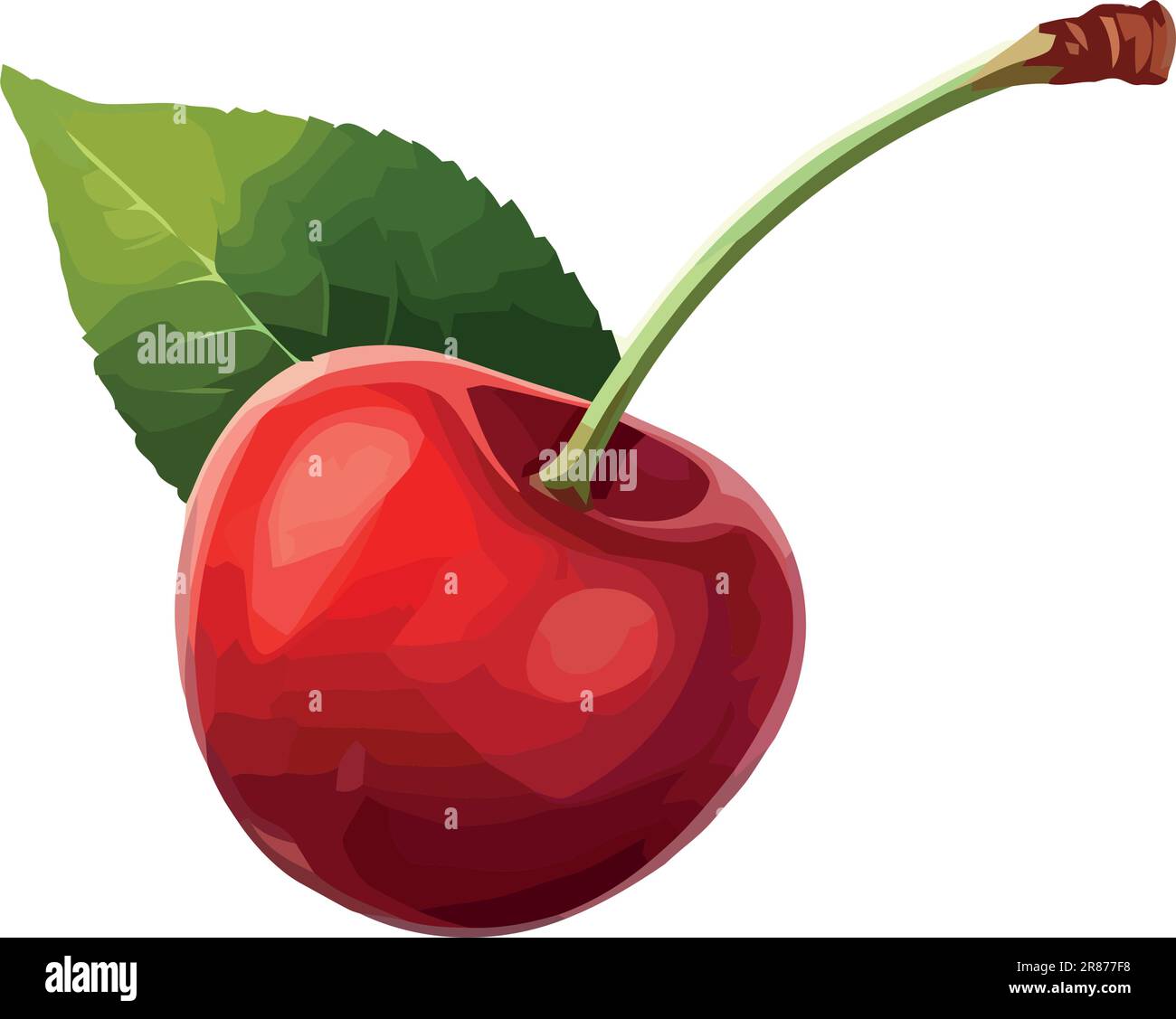 red cherry vector Stock Vector Image & Art - Alamy