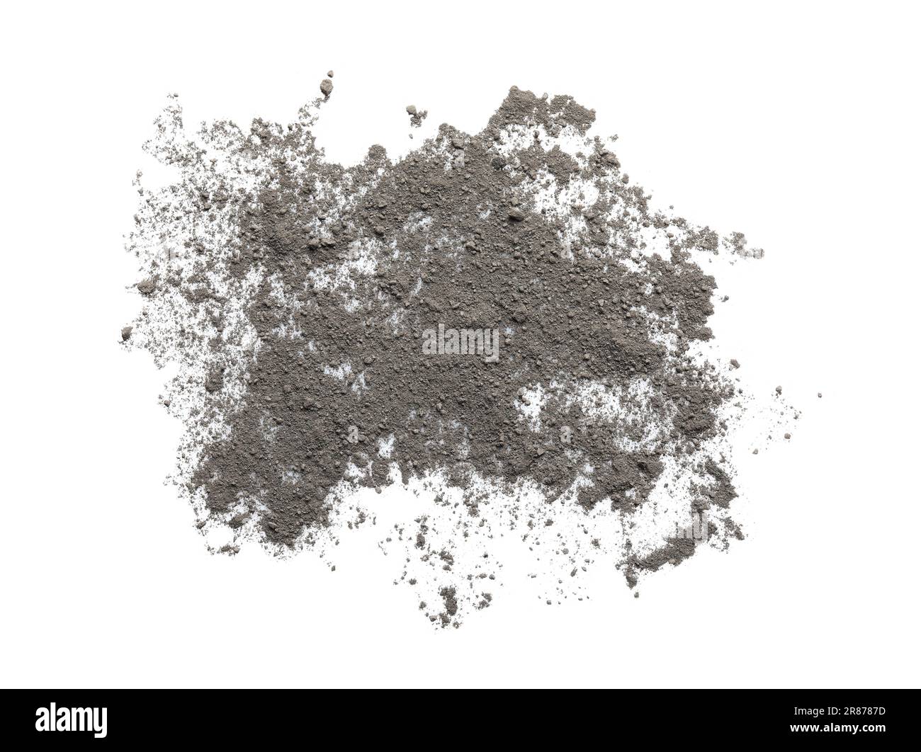 Pile of black dust scattered on white background, top view Stock Photo ...