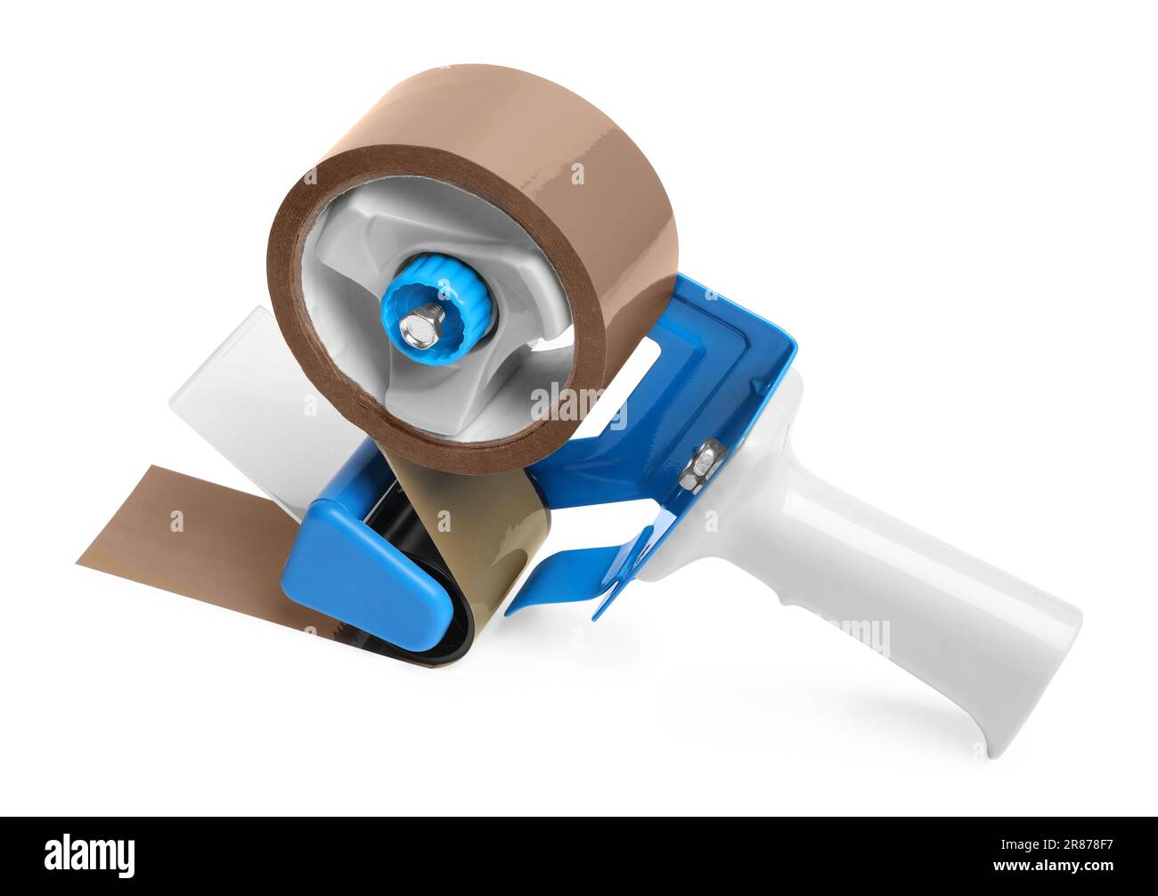 Handheld dispenser with roll of adhesive tape isolated on white Stock ...
