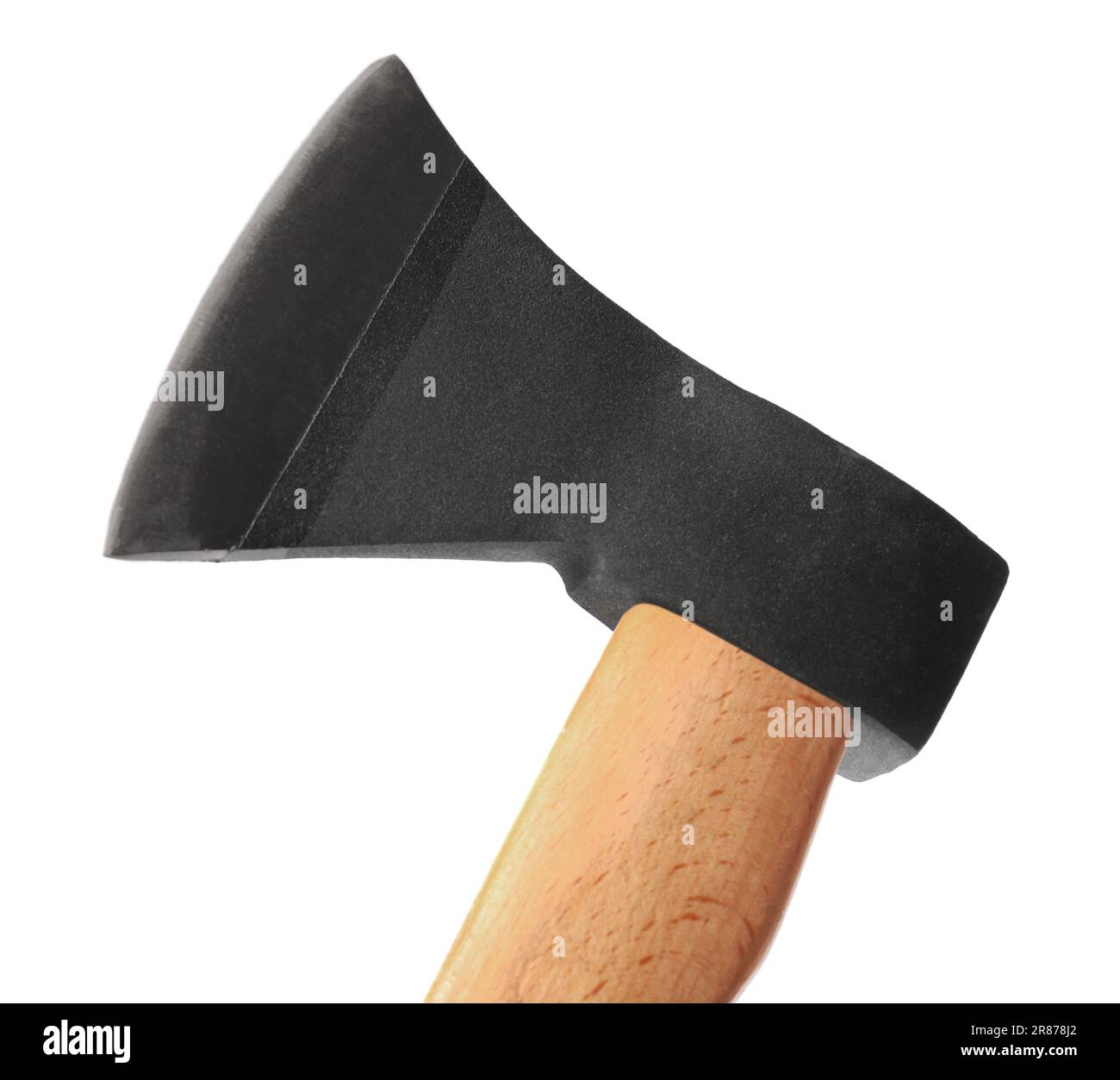 Metal ax with wooden handle isolated on white Stock Photo - Alamy