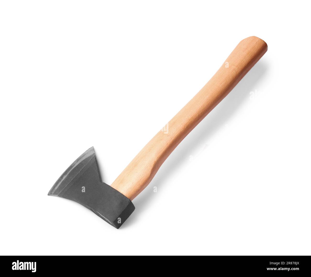 Metal ax with wooden handle isolated on white Stock Photo - Alamy