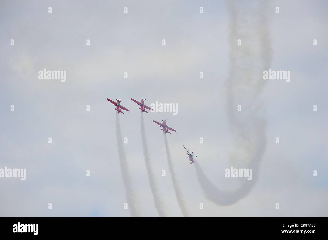 Royal Jordanian Falcons, air show,Photo Kazimierz Jurewicz Stock Photo ...