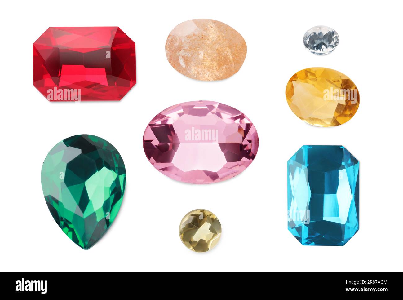 Collection many different natural gemstones Cut Out Stock Images ...