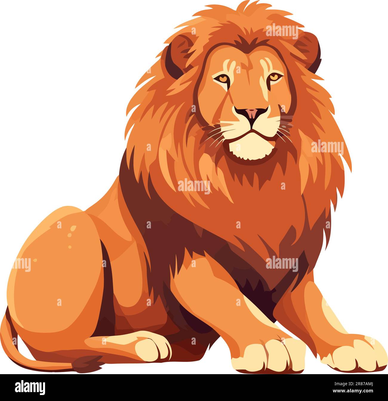 Realistic Lion Cartoon