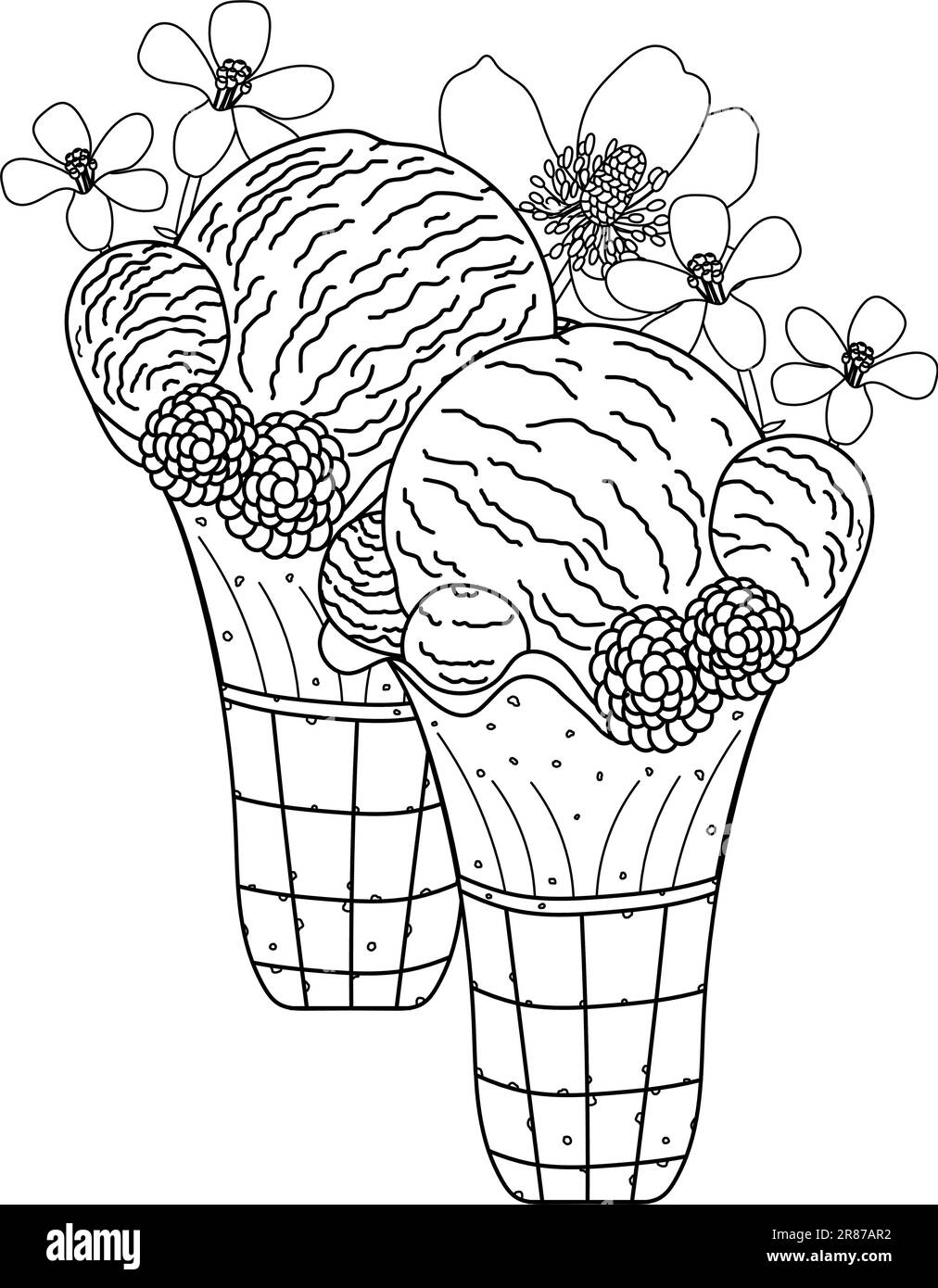 Frozen flower card Stock Vector Images - Alamy