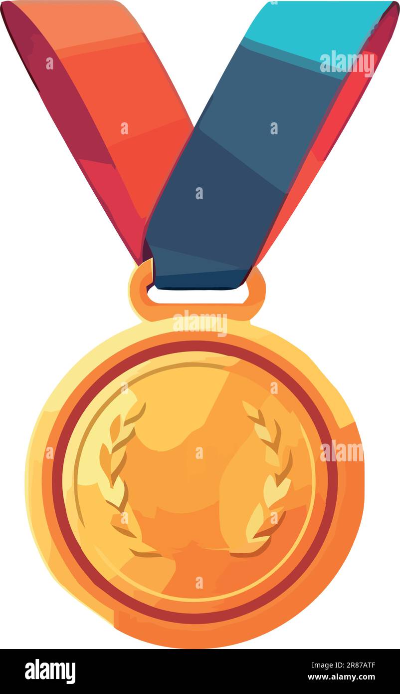 First place medalist receives gold medal award Stock Vector Image & Art ...