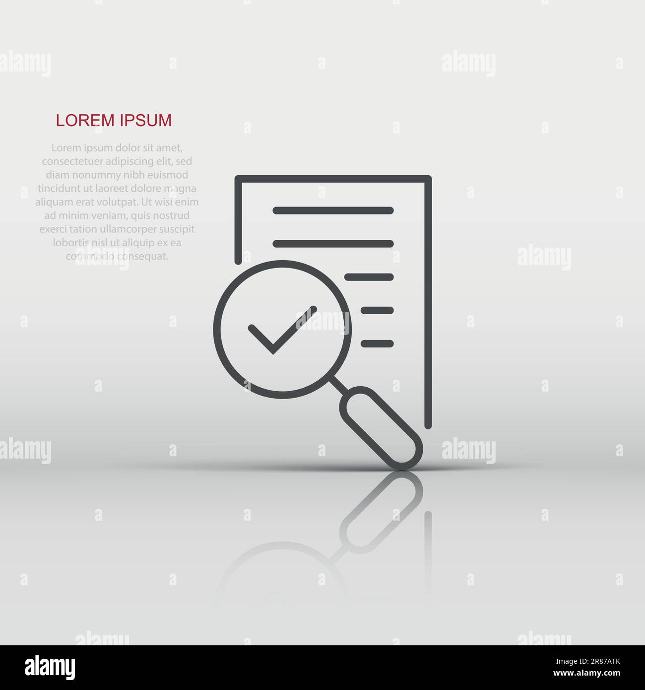 Financial statement icon in flat style. Result vector illustration on ...