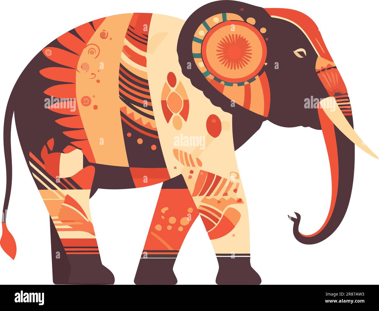 Elephant walking in nature, a symbol of Africa Stock Vector Image & Art ...