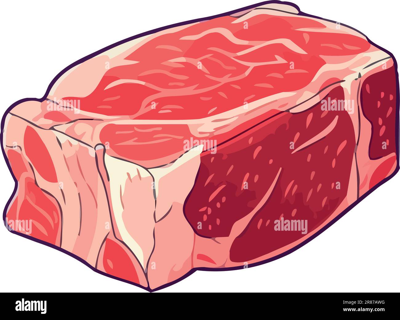 Grilled pork chop, symbol of healthy eating Stock Vector Image & Art ...