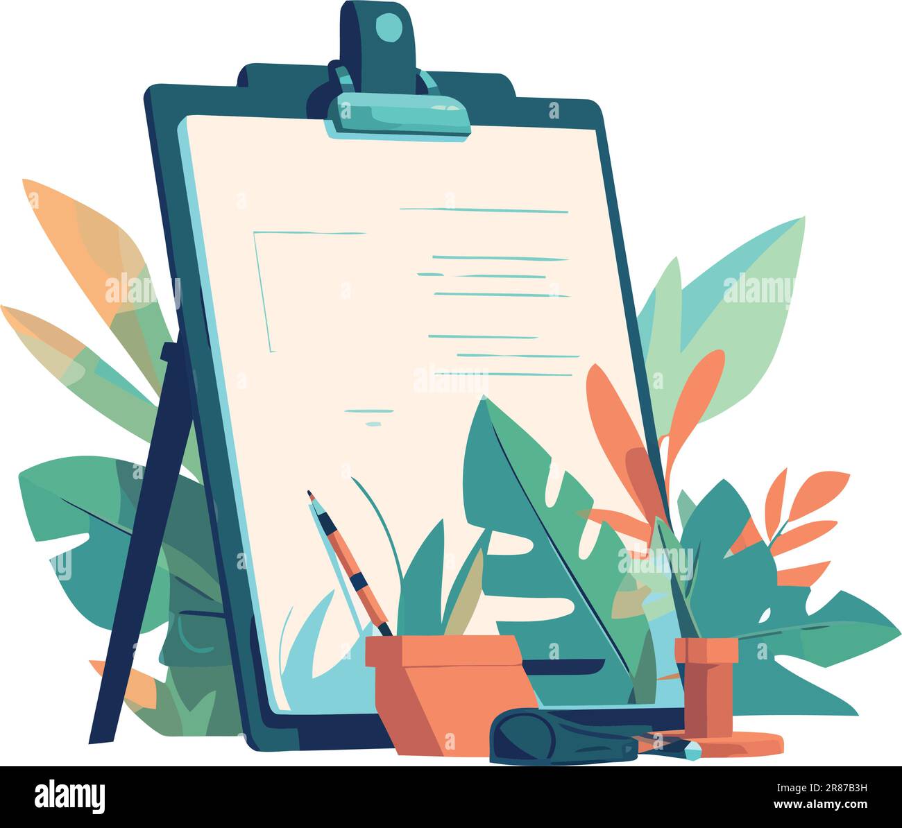 Nature-inspired vector design on flat paper backdrop Stock Vector Image ...