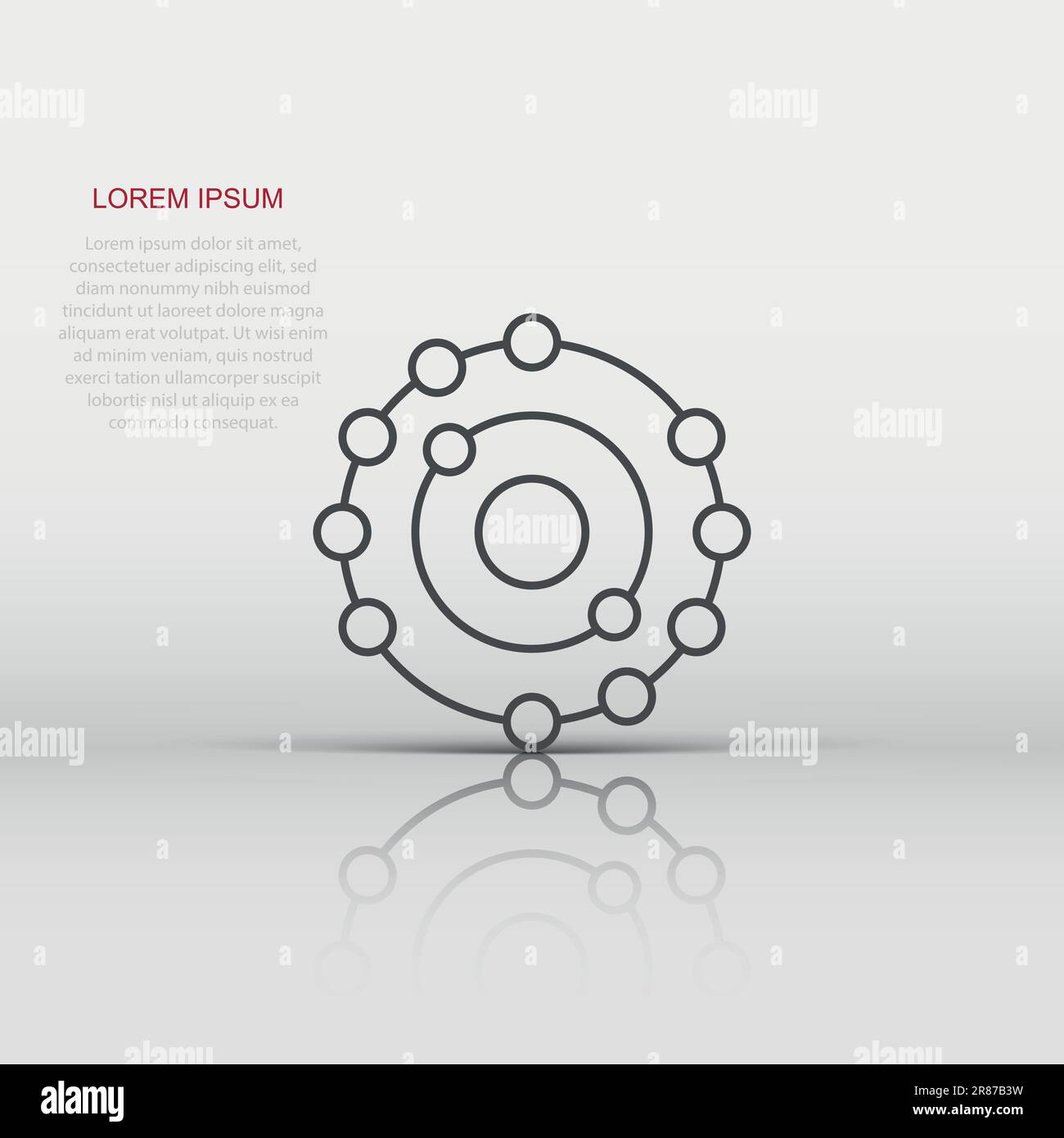 Antioxidant icon in flat style. Molecule vector illustration on white ...