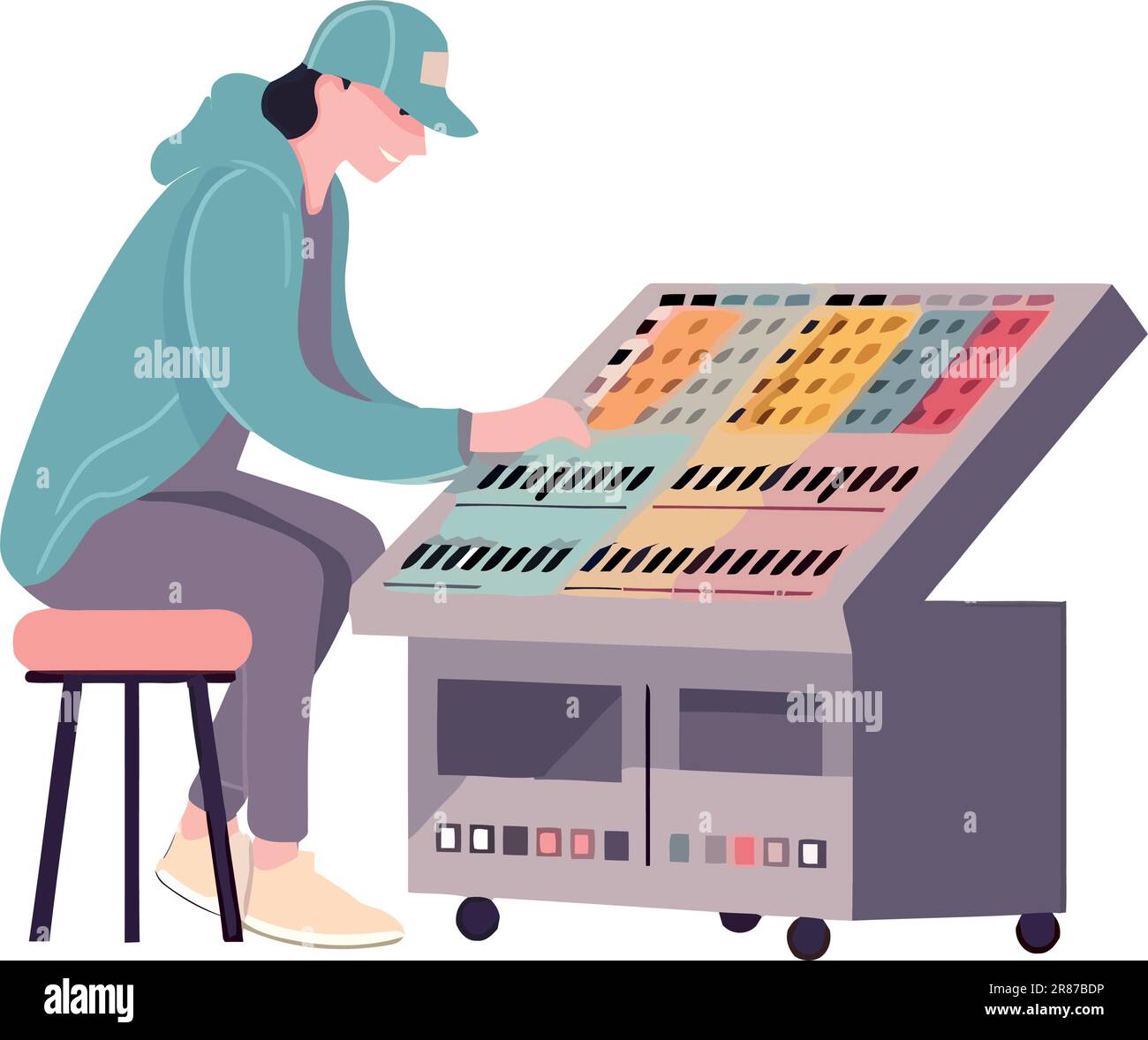 Musician working Stock Vector Images - Alamy