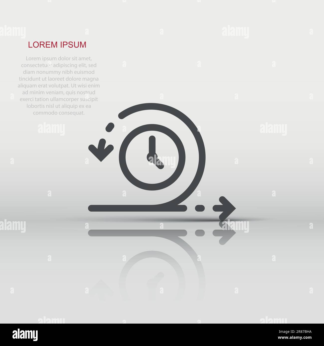 Agile icon in flat style. Flexible vector illustration on white isolated background. Arrow cycle ...