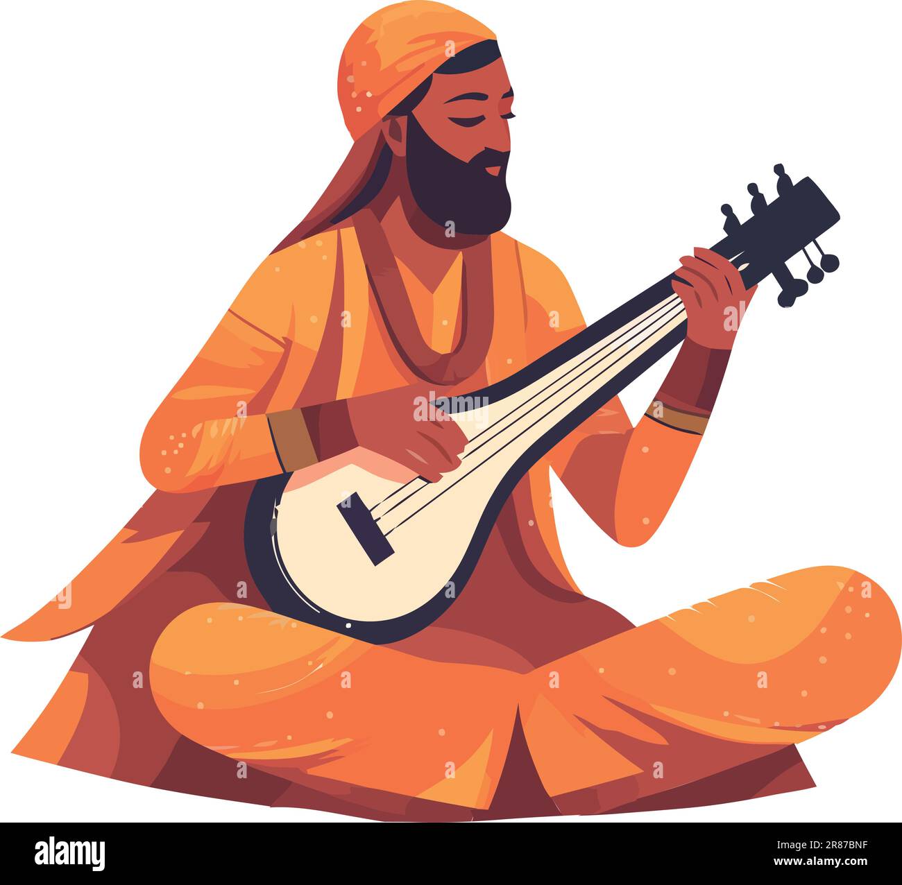 One person playing sitar Stock Vector Image & Art - Alamy
