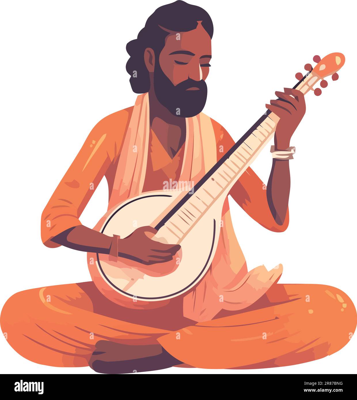 Man playing sitar Stock Vector Images - Alamy