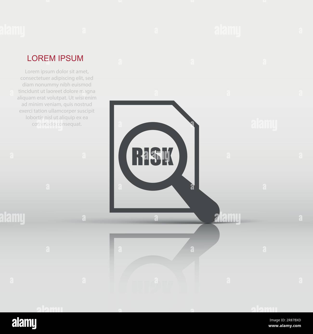 Risk level icon in flat style. Result vector illustration on white ...
