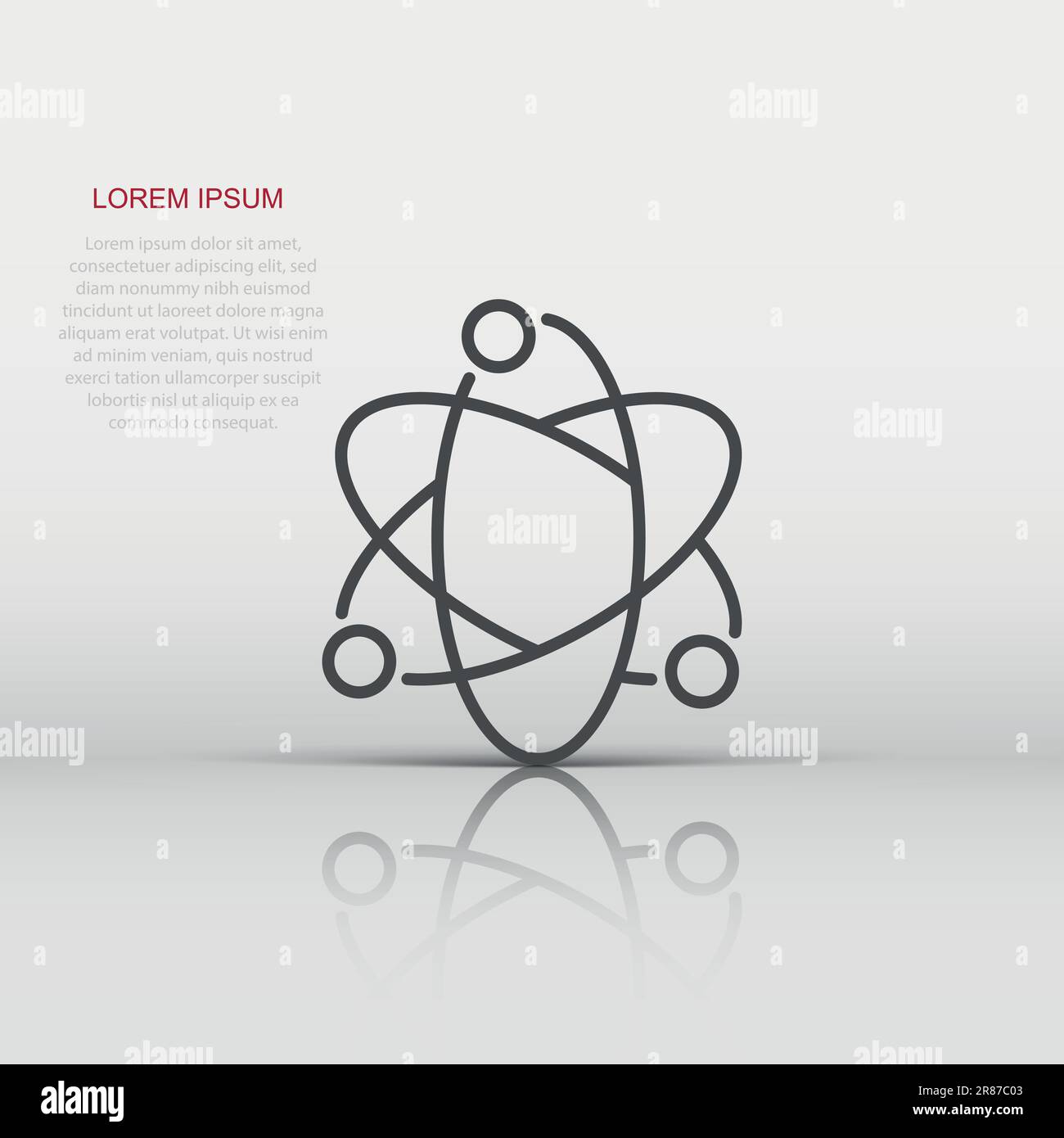 Science icon in flat style. Dna cell vector illustration on white ...