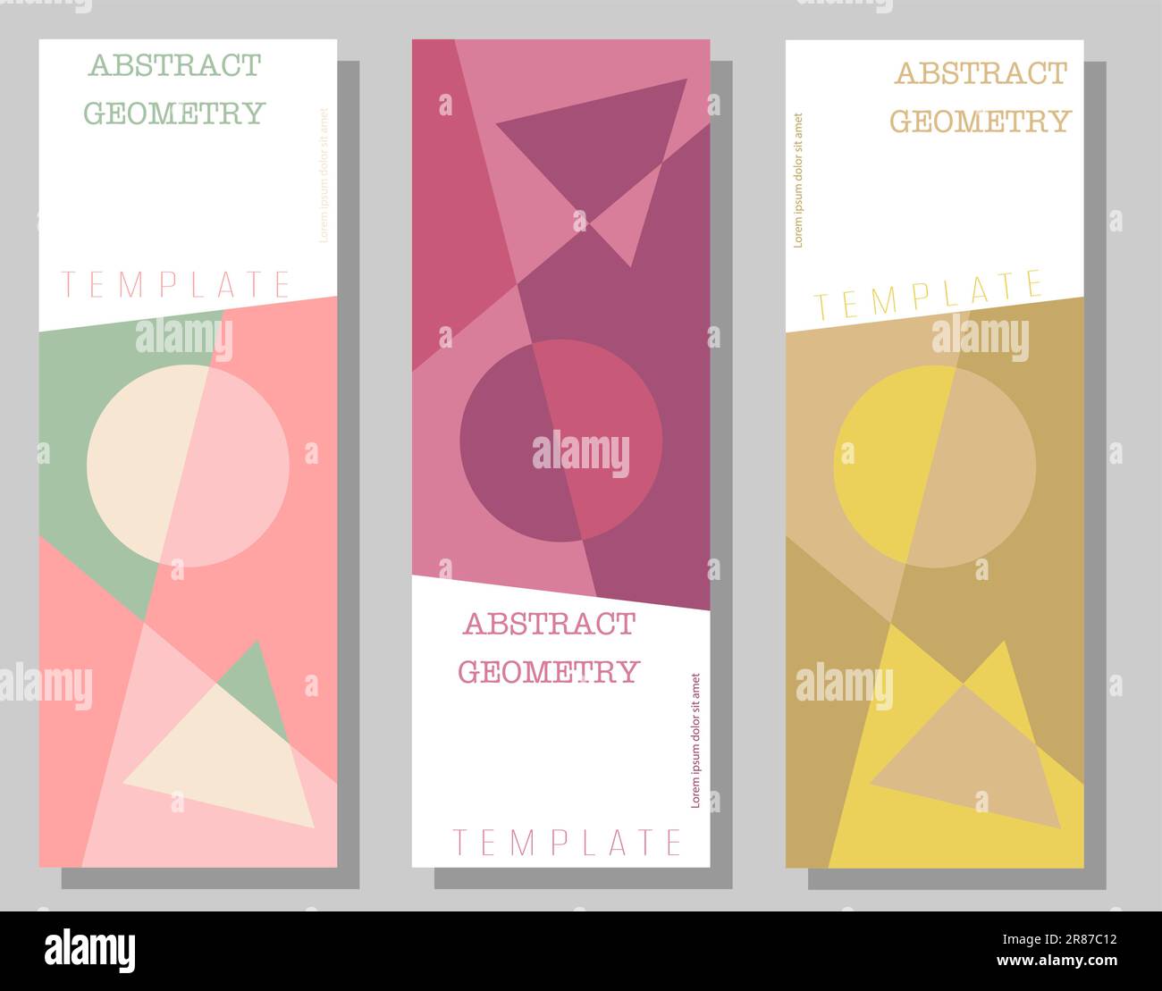A set of abstract geometric design layouts. The idea for title pages ...