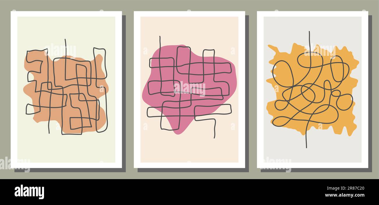 An artistic composition in a minimalist style for interior design. Hand ...