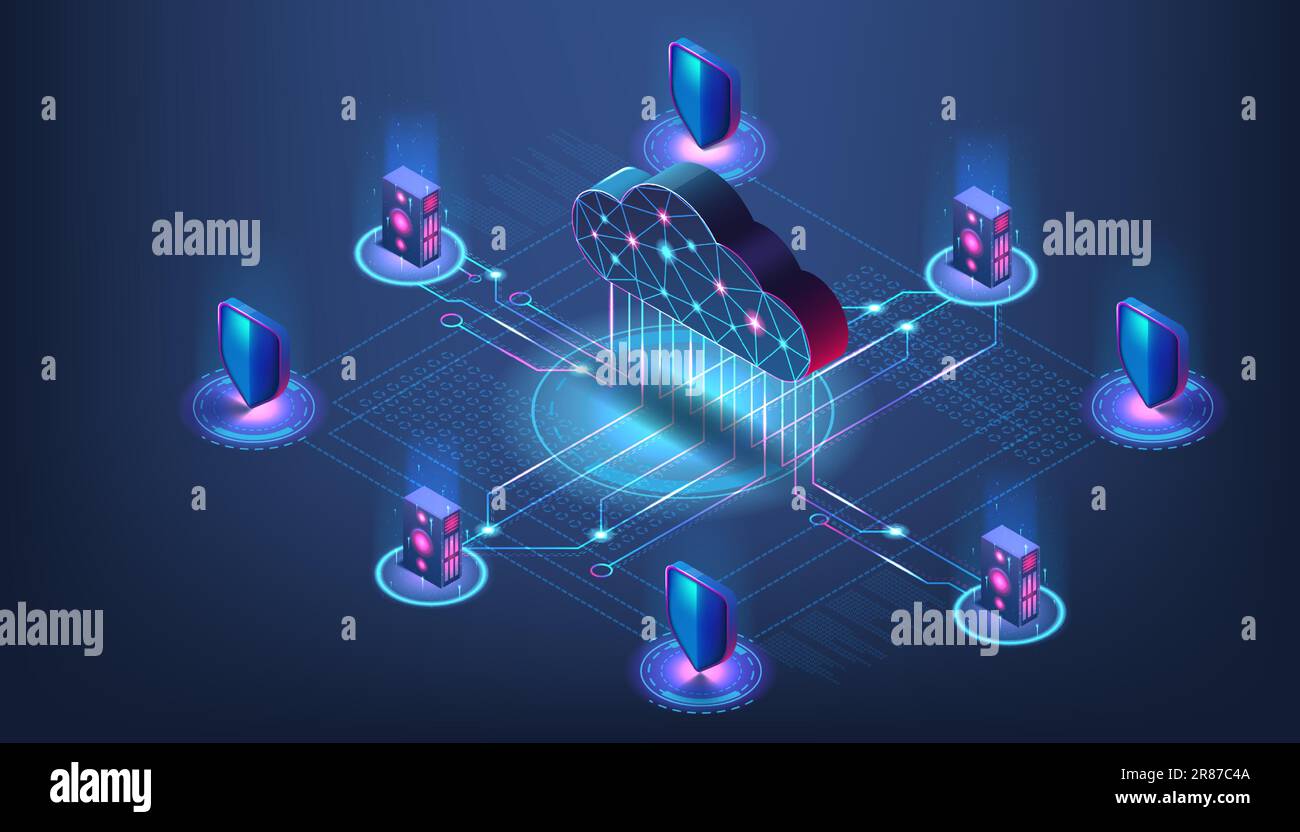 Isometric data center management tech Stock Vector Images - Alamy