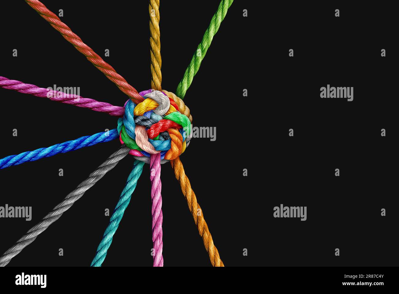 Integrated Collaboration Or Collective Effort Integration And Unity With Teamwork Concept As A