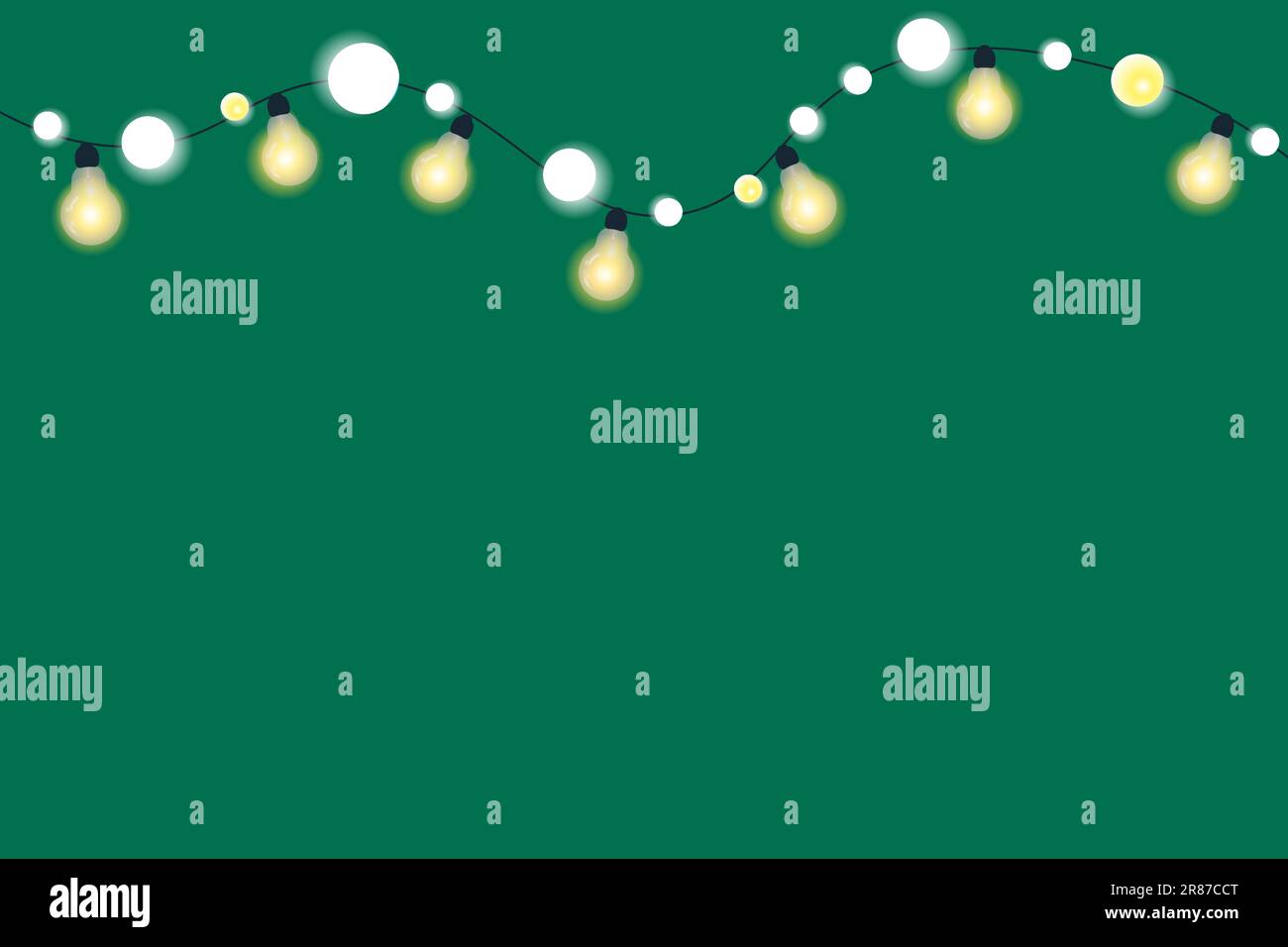 Background with glow lamps. Incandescent light hang bulb wire vector ...