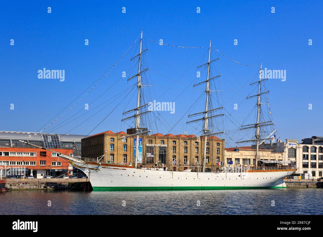 The full-rigged former training ship of the French Navy named Duchesse ...