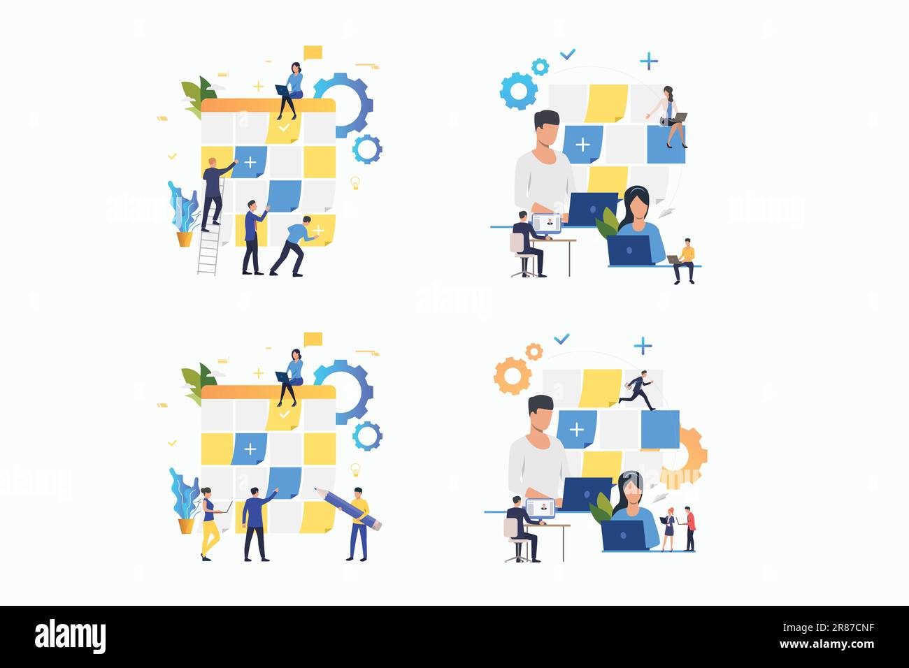 Planning board set Stock Vector Image & Art - Alamy