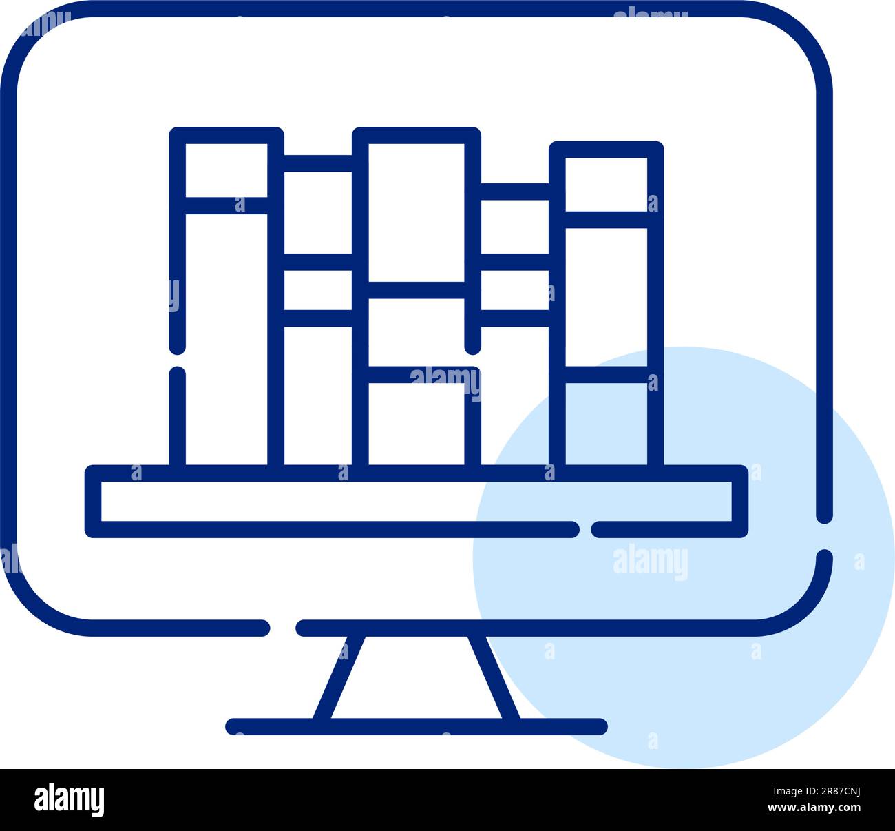 Electronic library access from desktop computer. Online book collection ...