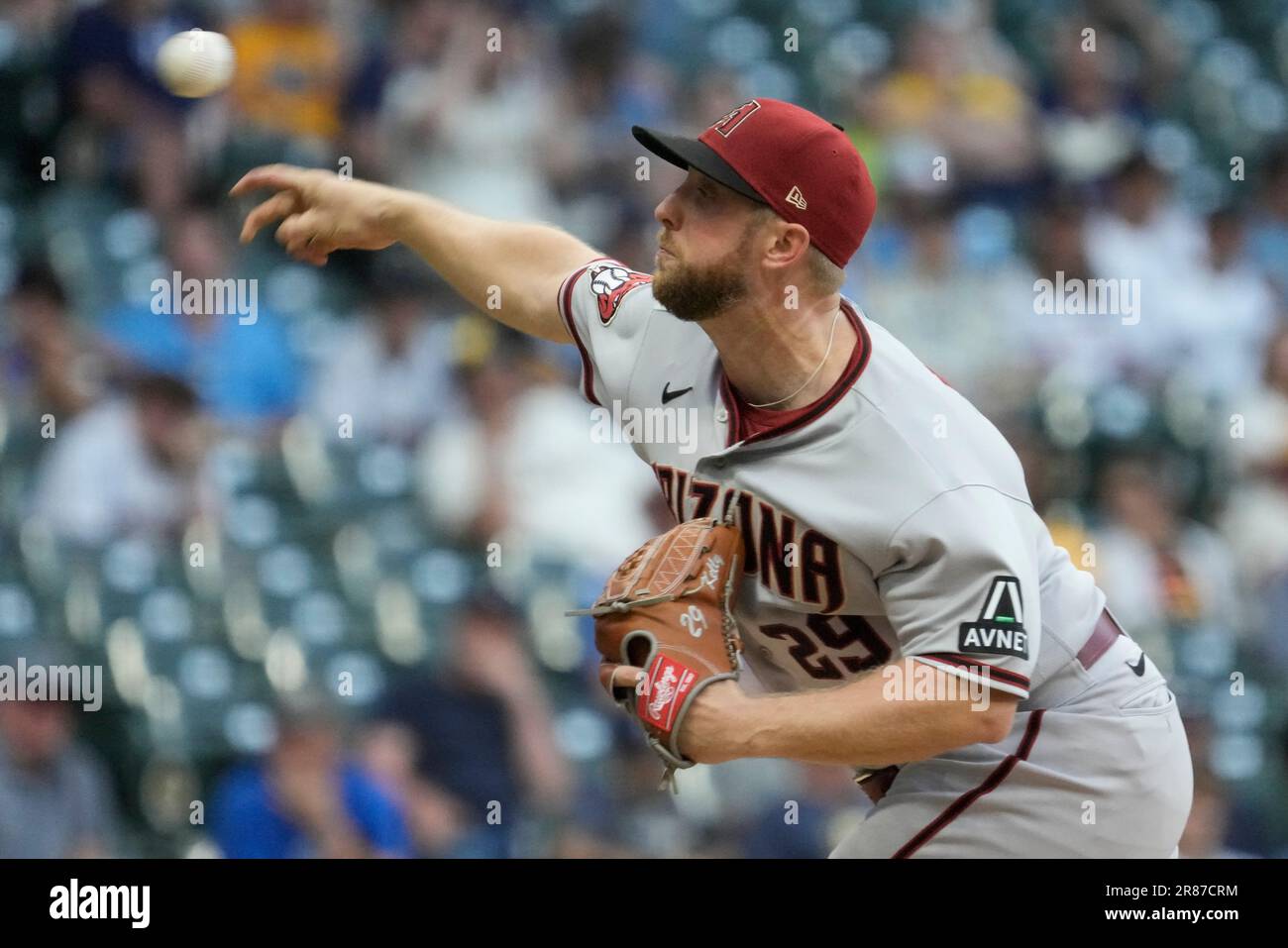 Arizona Diamondbacks starting pitcher Merrill Kelly throws during the ...