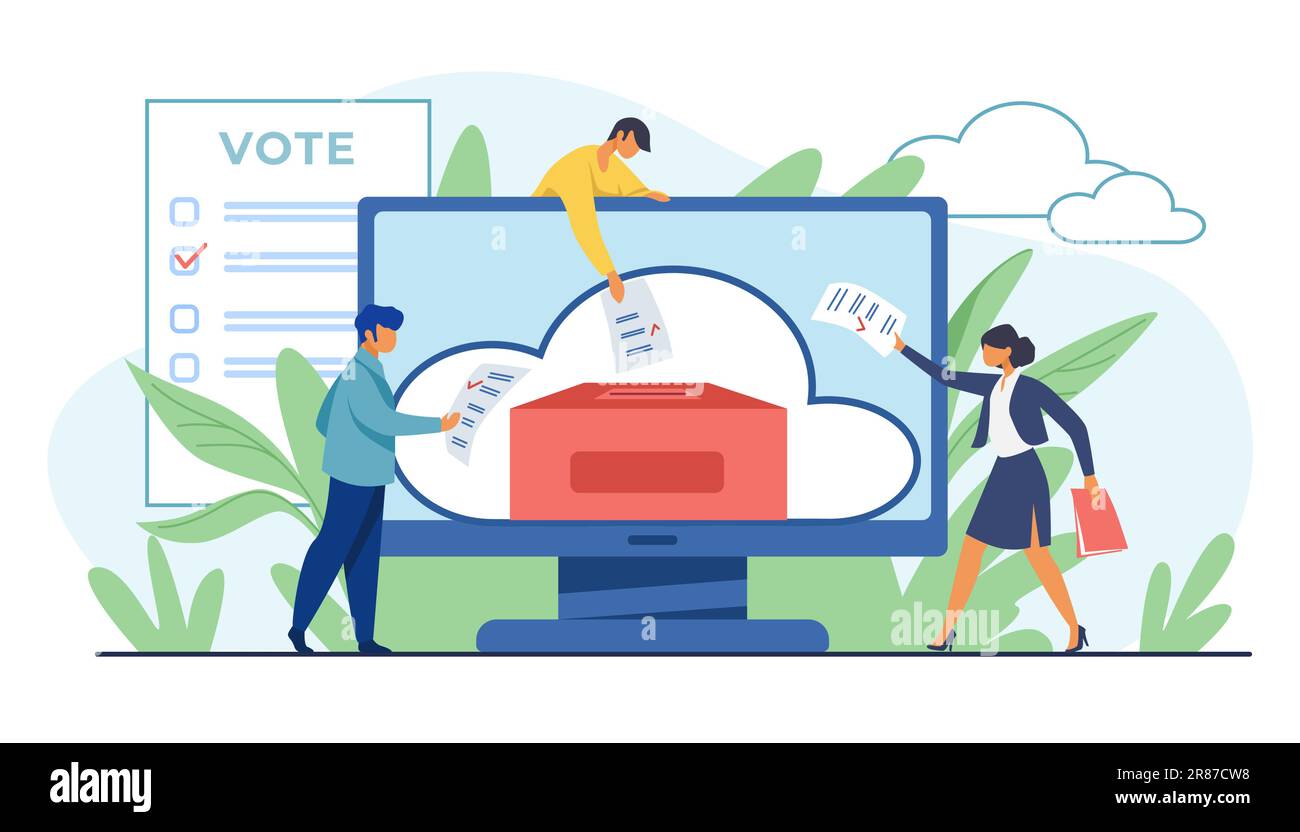 Electronic voting background Cut Out Stock Images & Pictures - Alamy