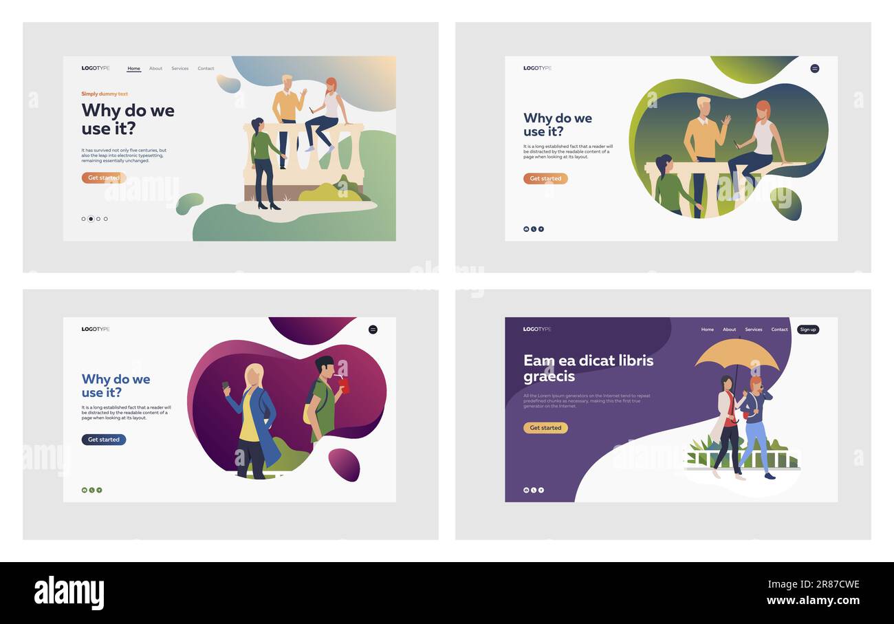 Online and offline communication set Stock Vector Image & Art - Alamy