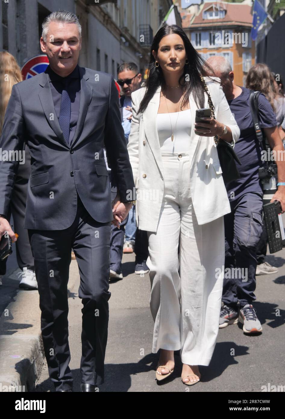 Milan Milan, . 20th June, 2023. Guests of the Giorgio Armani fashion ...