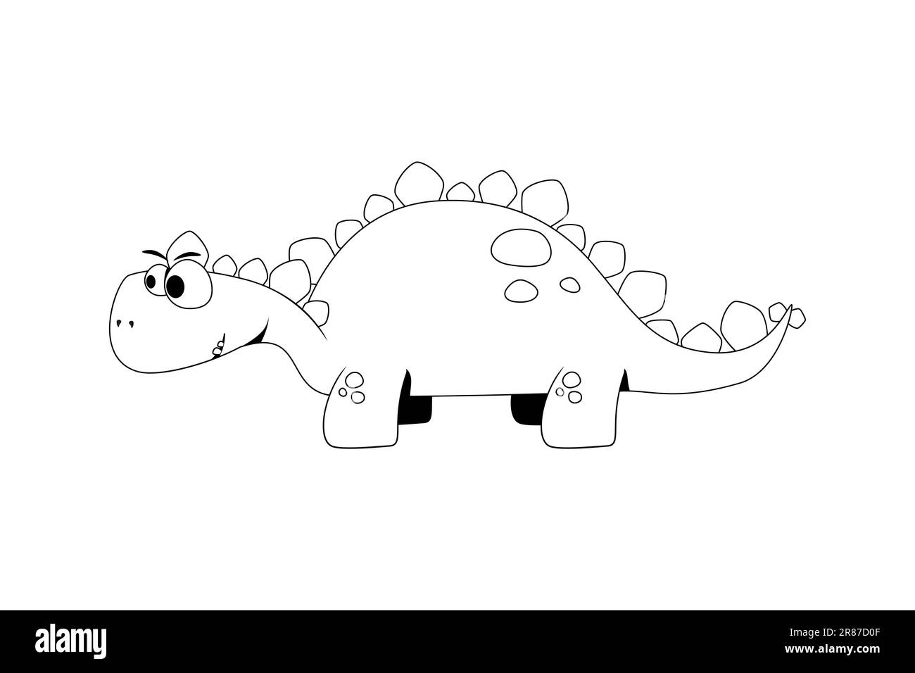 Children's dinosaur for coloring for a child. Cheerful dicosaur Stock ...
