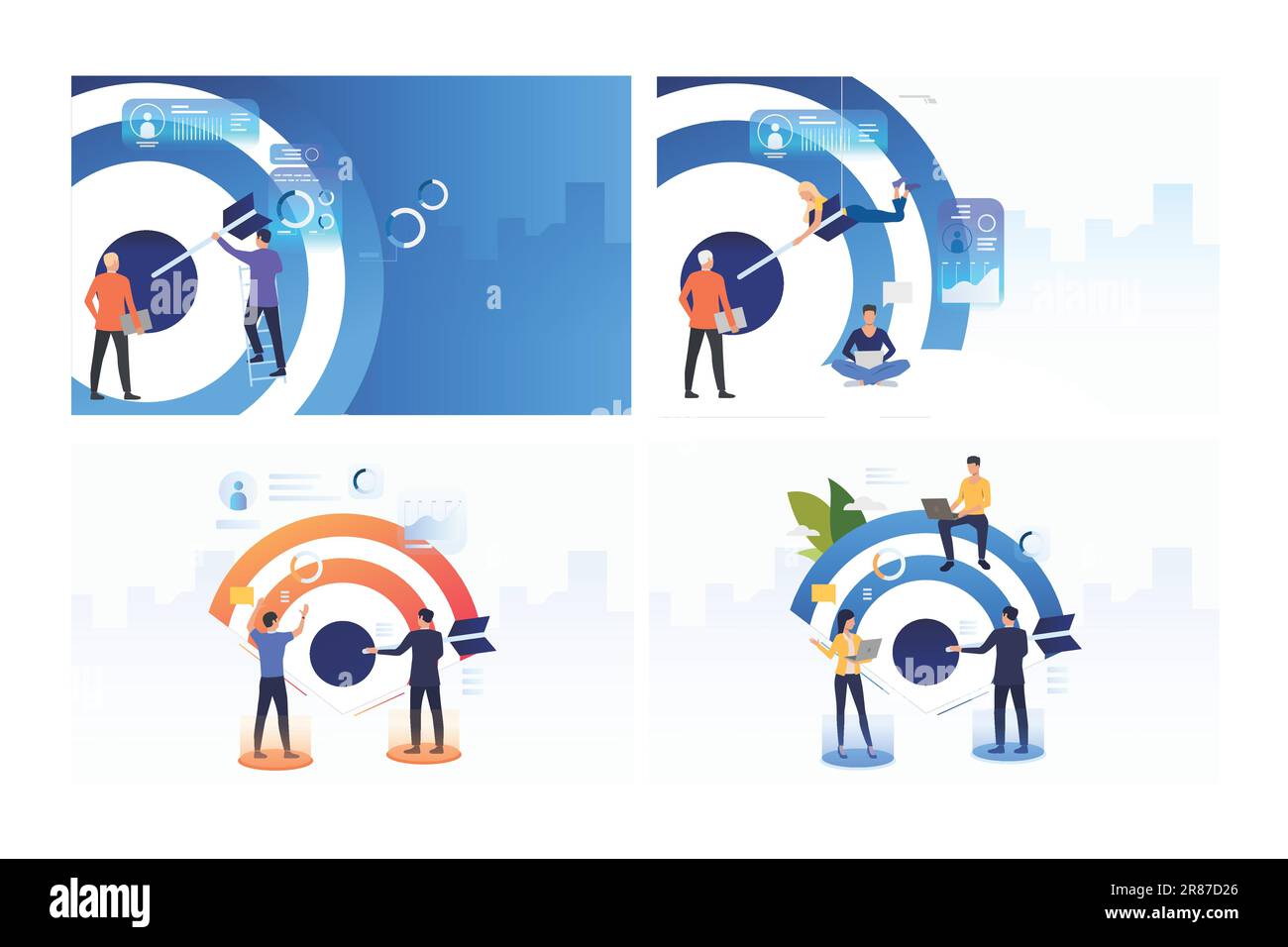 Business goal achieving set Stock Vector Image & Art - Alamy