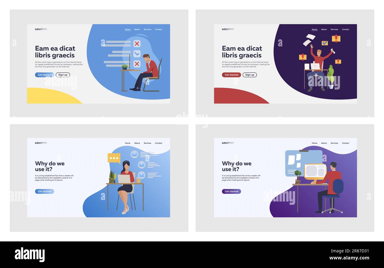 Manager at workplace set Stock Vector Image & Art - Alamy