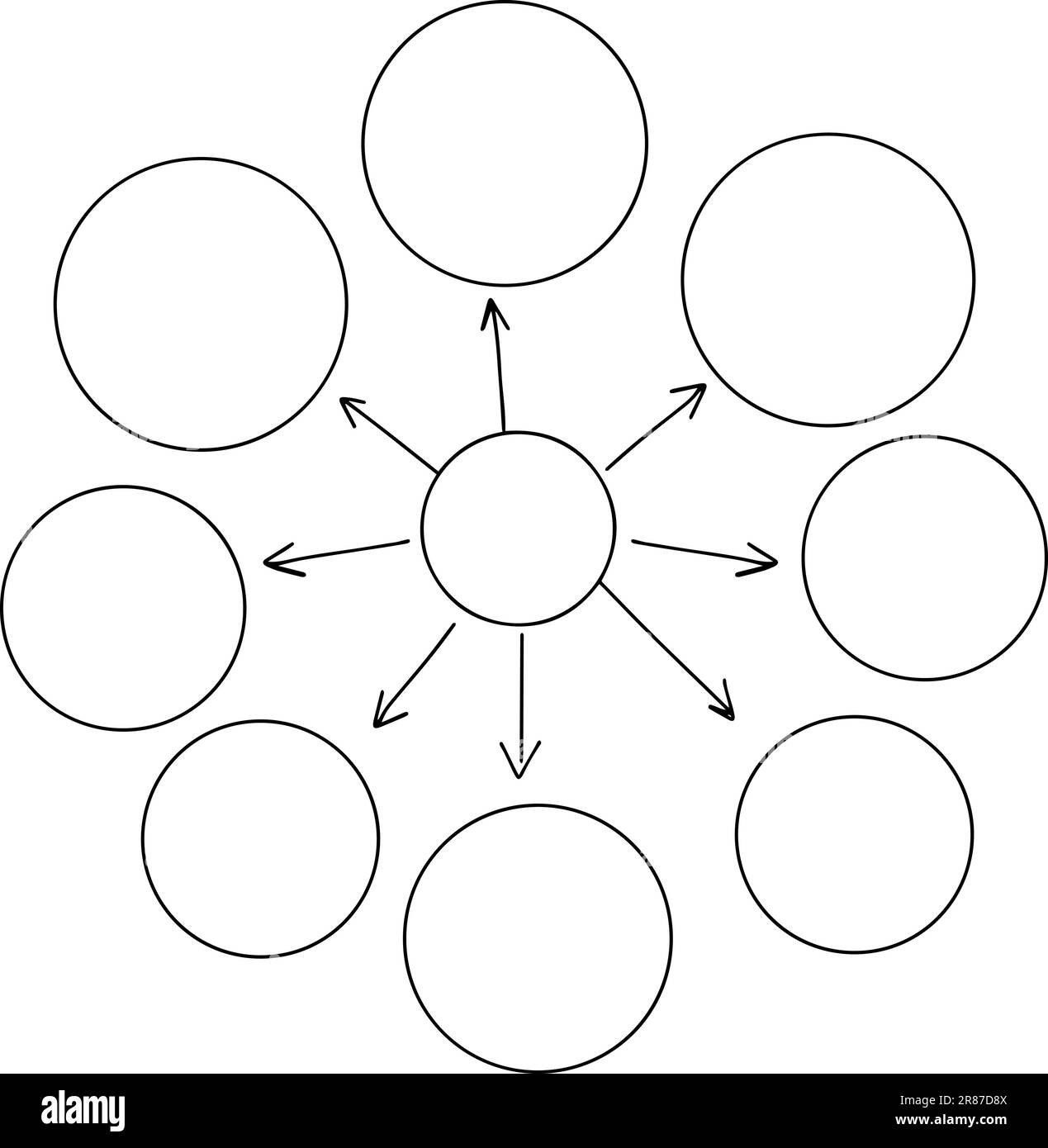 sketch infographic mind map with arrows and circles Stock Vector Image & Art - Alamy