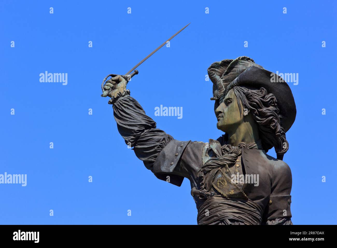 Statue of the French naval commander and privateer Jean Bart (1650-1702 ...