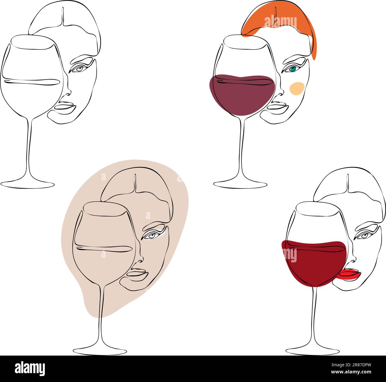 Vector design linear template logo or emblem - female hand holding ...