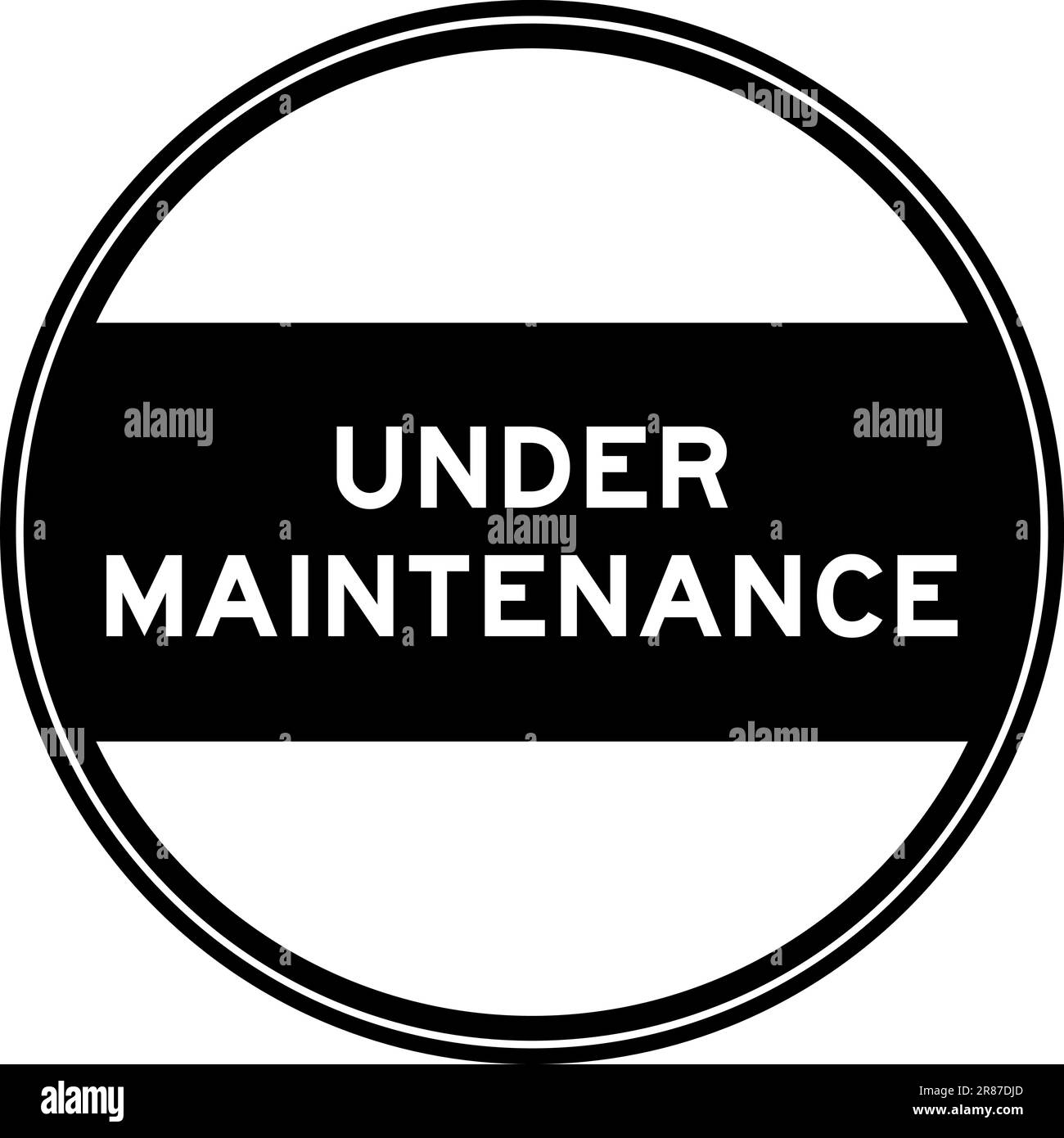 Closed for maintenance stamp Black and White Stock Photos & Images - Alamy