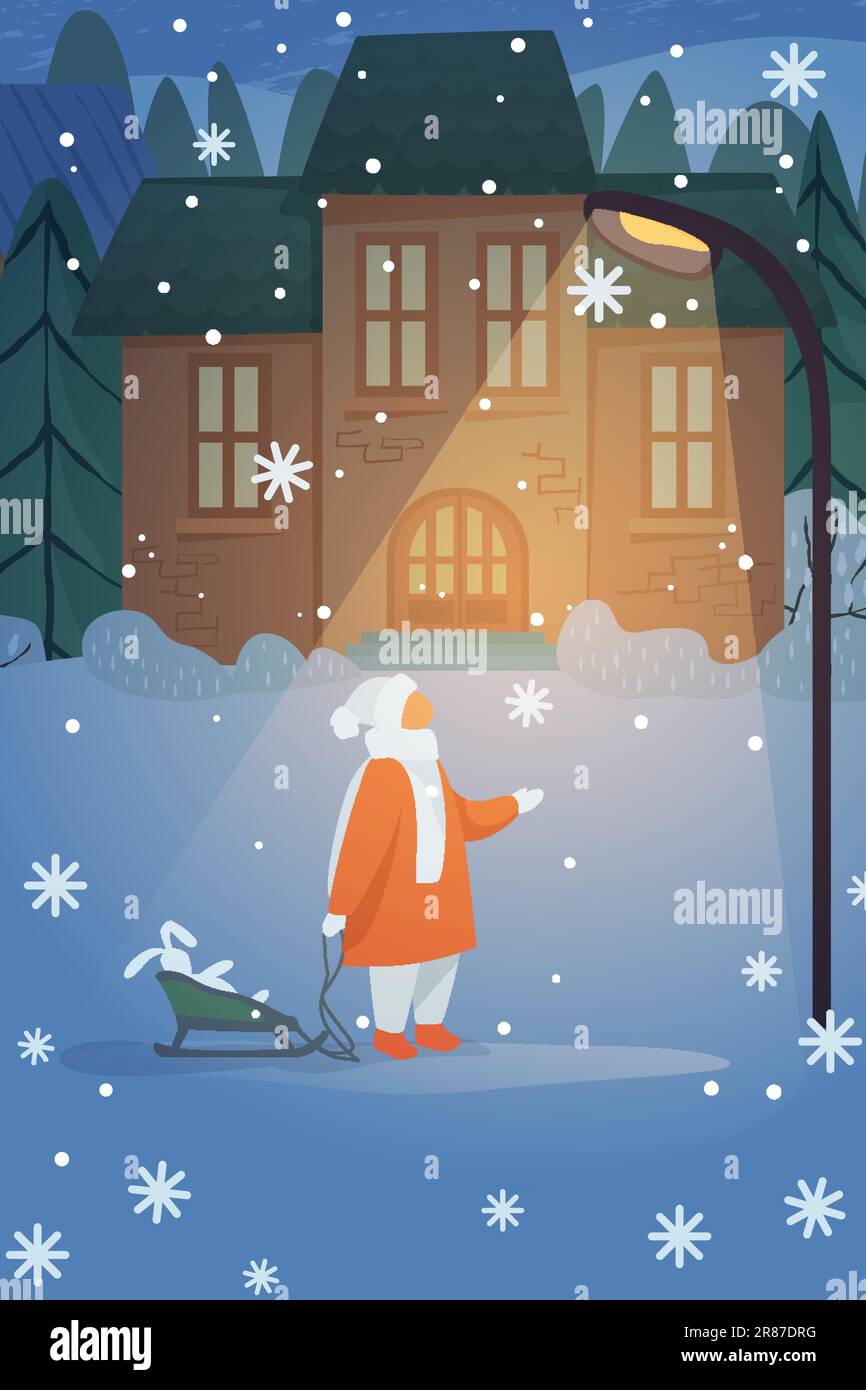 Walking with child night Stock Vector Images - Alamy