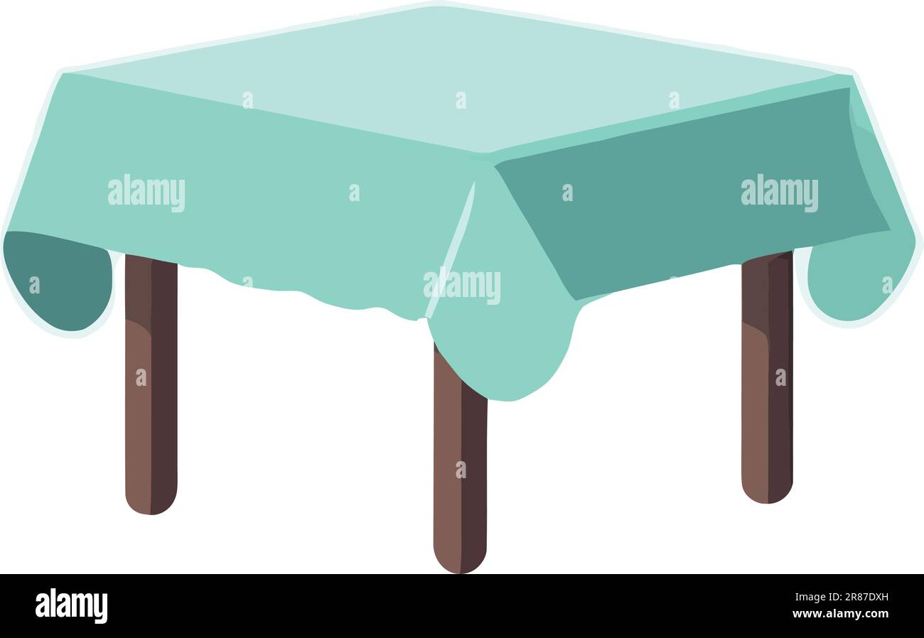 Modern table with a blanket Stock Vector Image & Art - Alamy