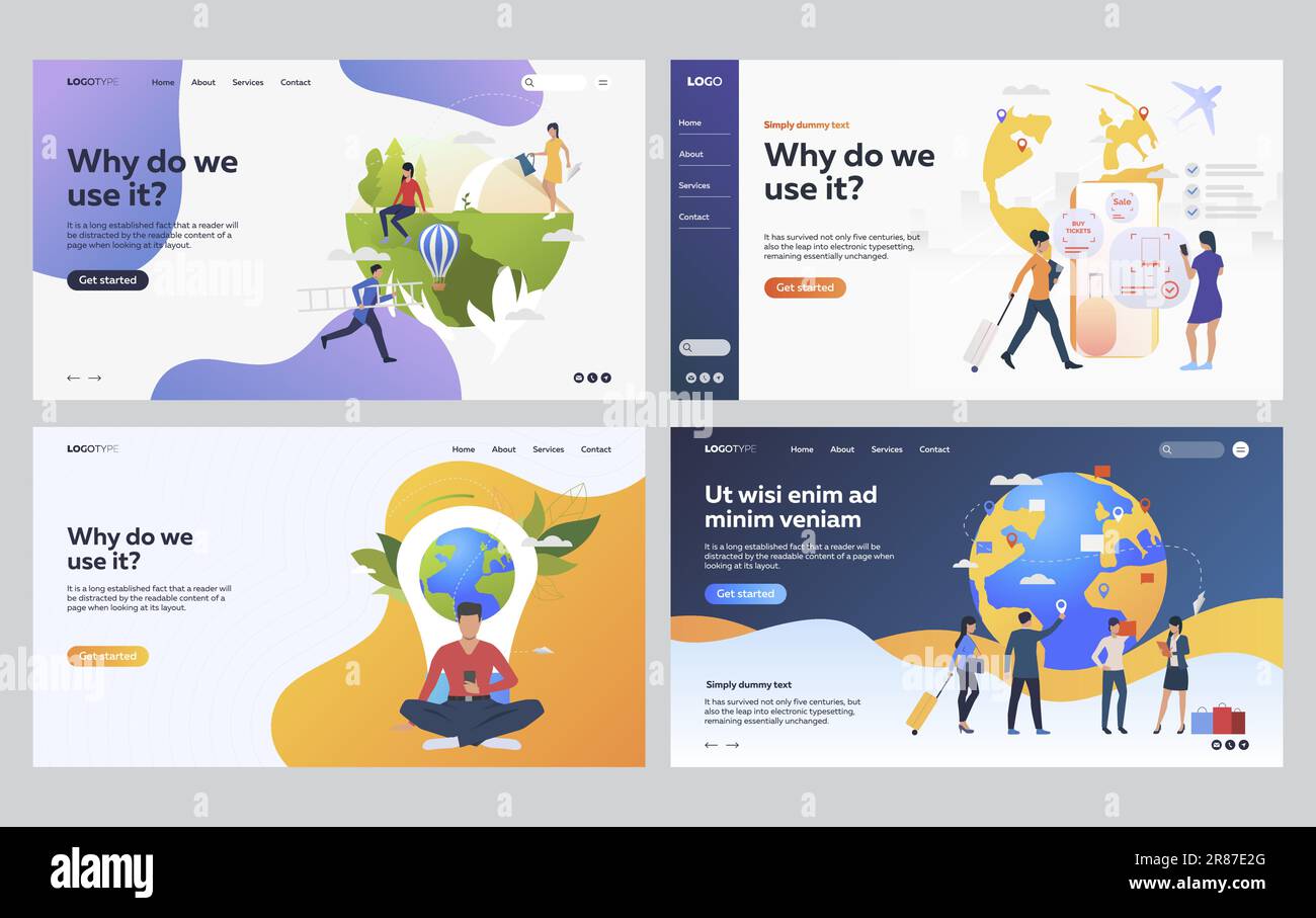 Set of people creating green environment Stock Vector Image & Art - Alamy