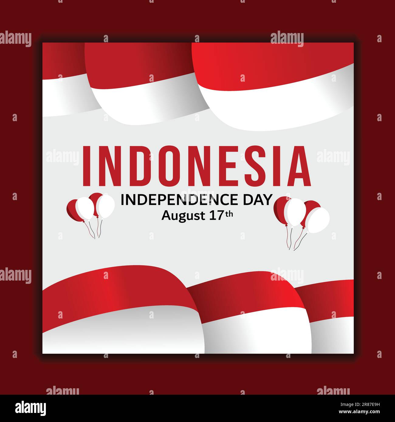 Happy Indonesia Independence day greeting card Stock Vector Image & Art - Alamy