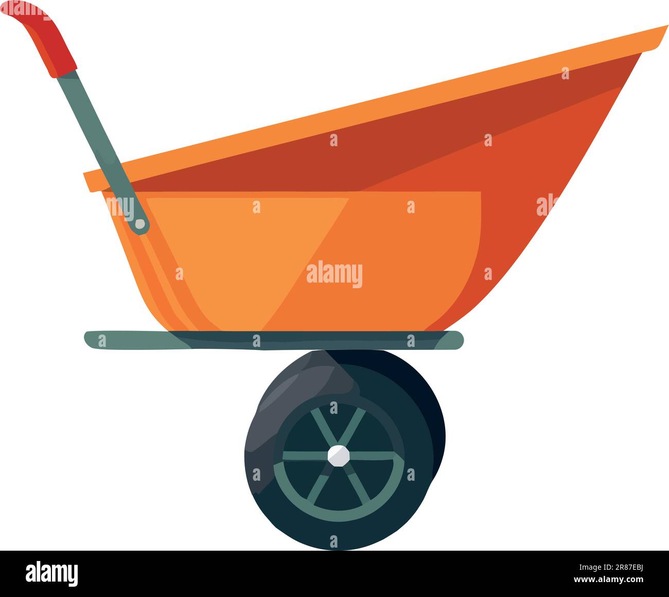 orange wheelbarrow design Stock Vector Image & Art - Alamy