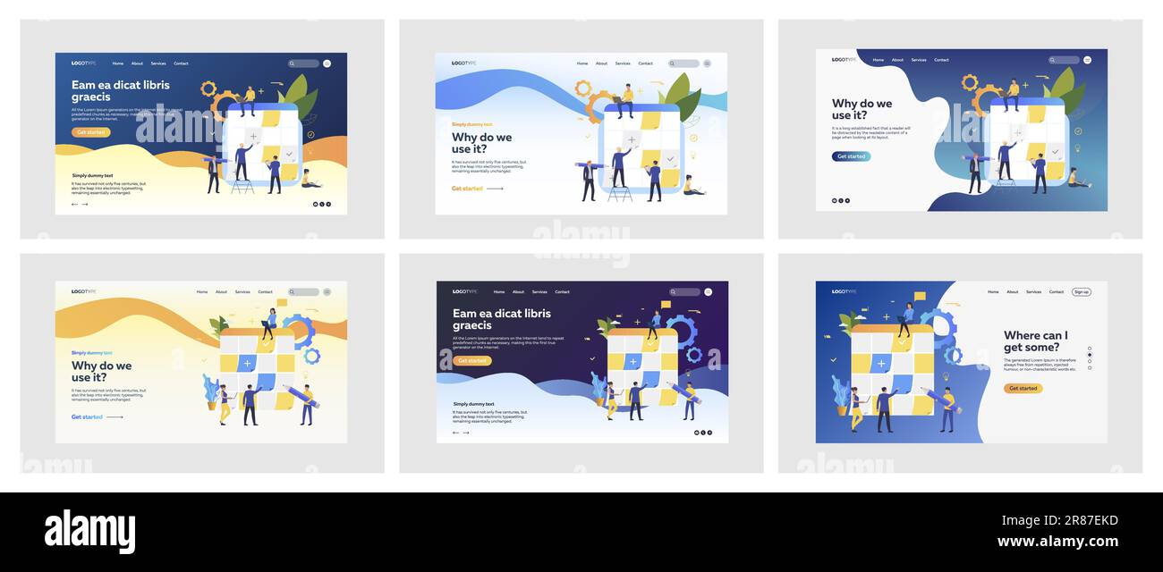 Set of business people making notes Stock Vector Image & Art - Alamy