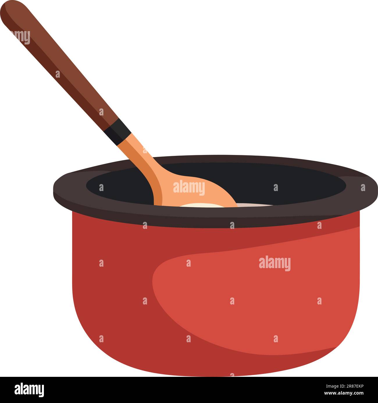 Organic soup cooking in cauldron Stock Vector Image & Art - Alamy